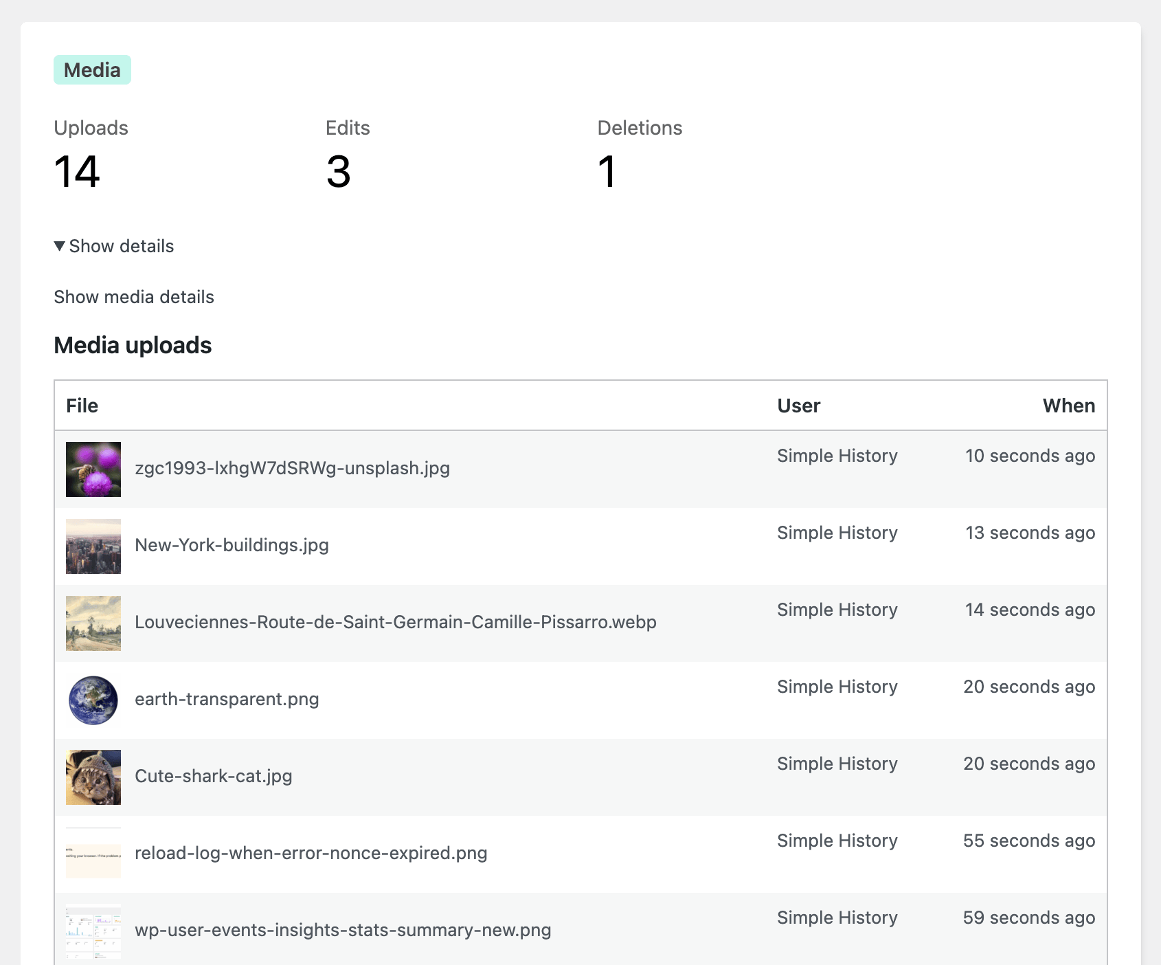 Simple History 5.9.0 released with new Stats & Summaries page 📊 ...