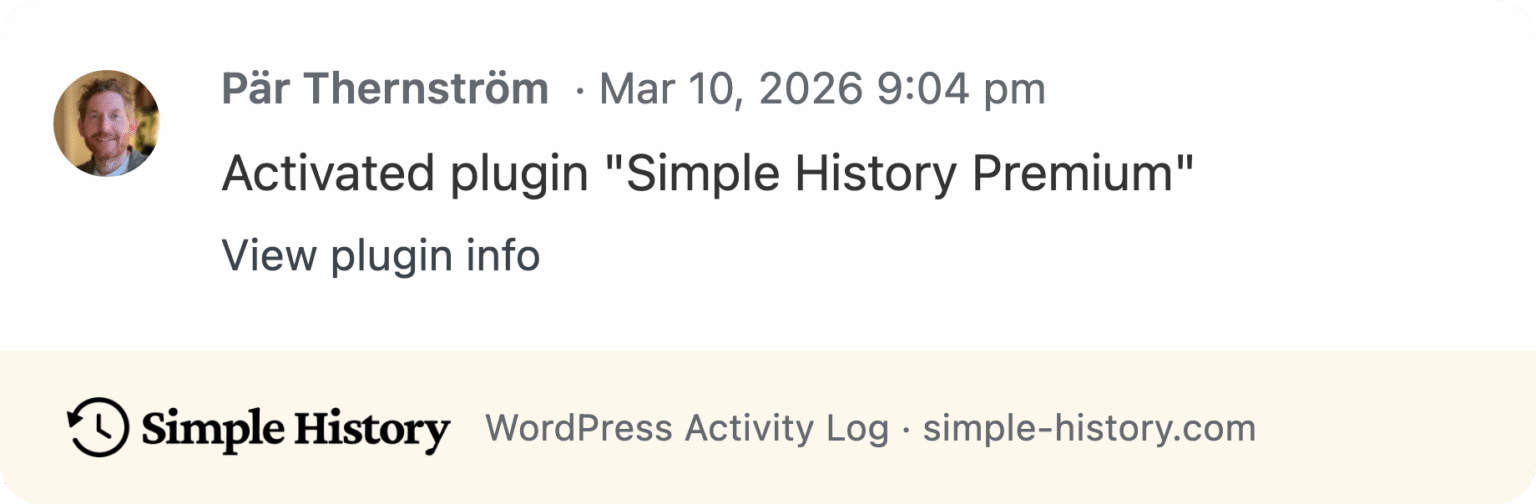 Simple History 5.24.0 released — user cards, dashboard widget redesign ...